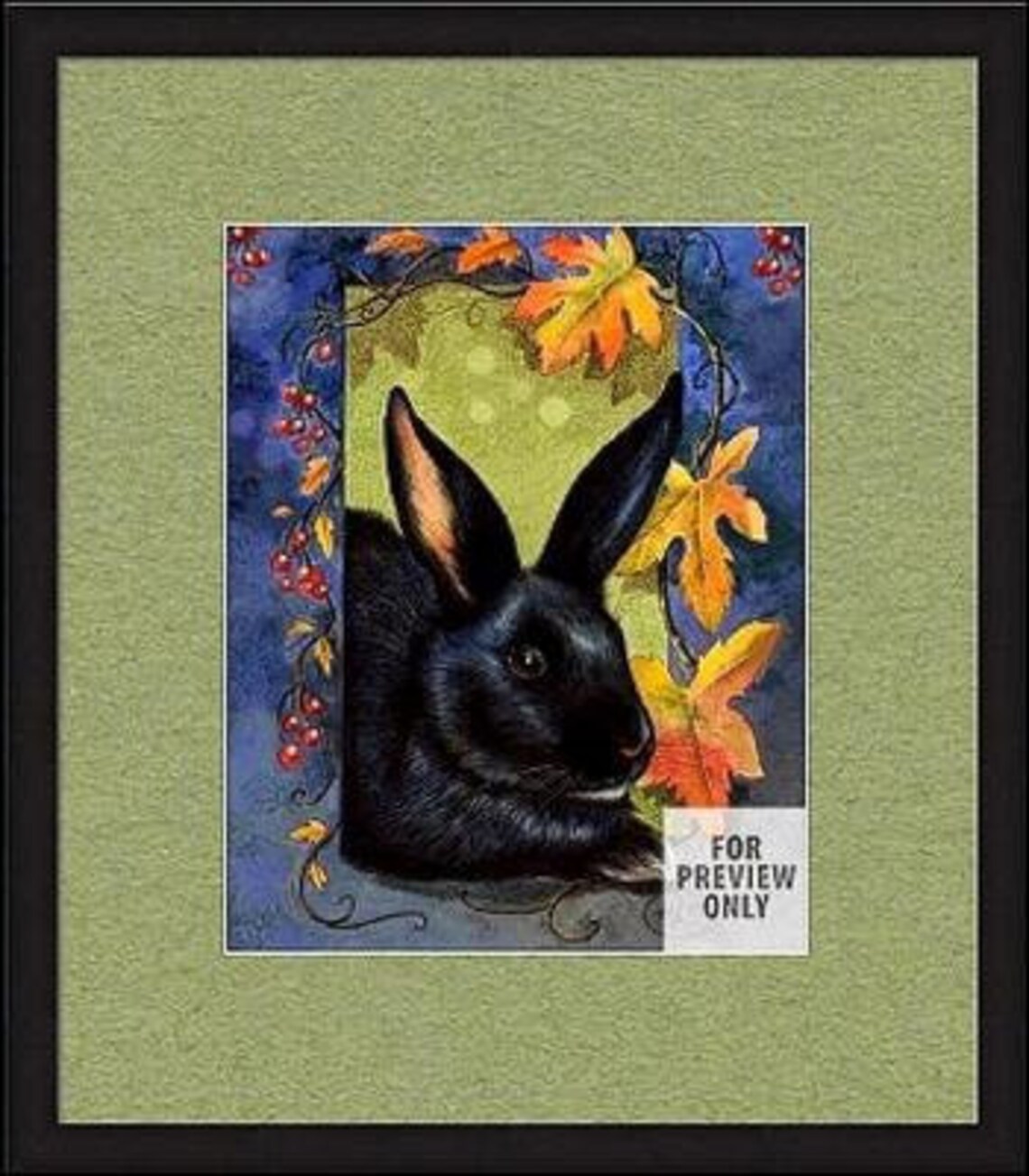 Black Bunny Rabbit Animal Art 8 X 10 Giclee Print - Etsy