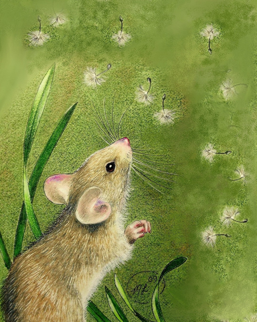 8x10 Cute Little Mouse Art Giclee Print by Melody Lea Lamb - Etsy