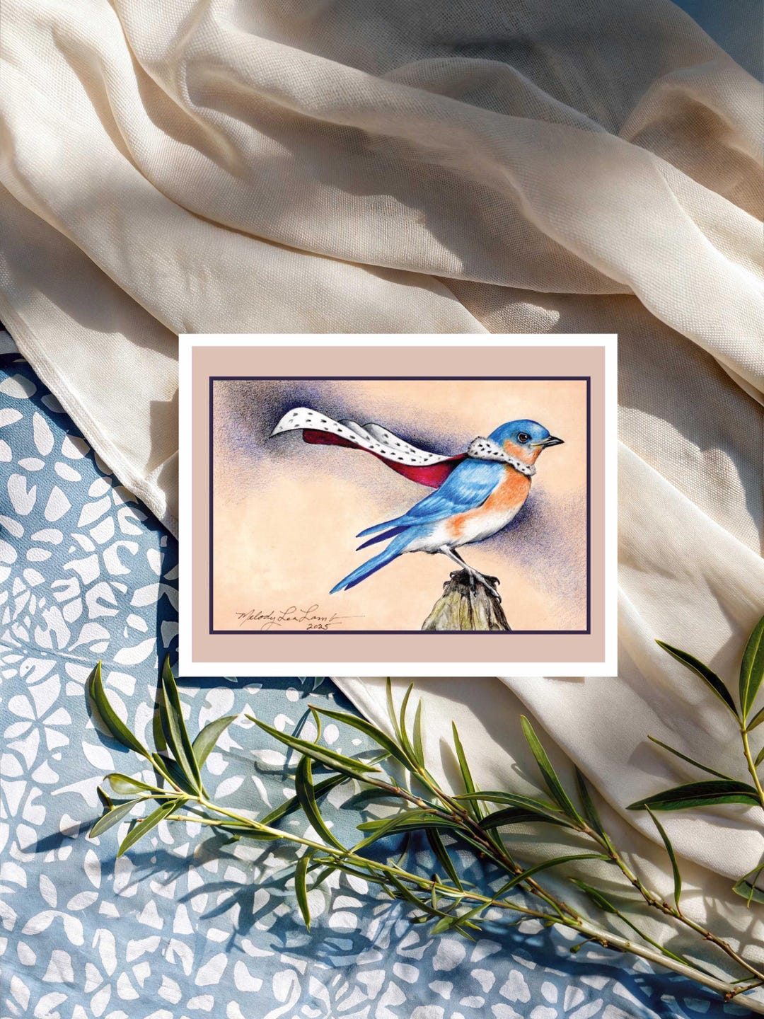 Bluebird Royalty Greeting Card From Original Art by Melody Lea Lamb - Etsy