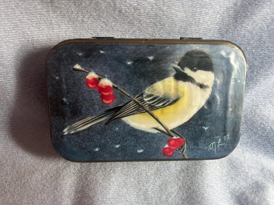 Melody Lamb Tin, Altered Altoid Tin, Chickadee Bird From Original Art ...