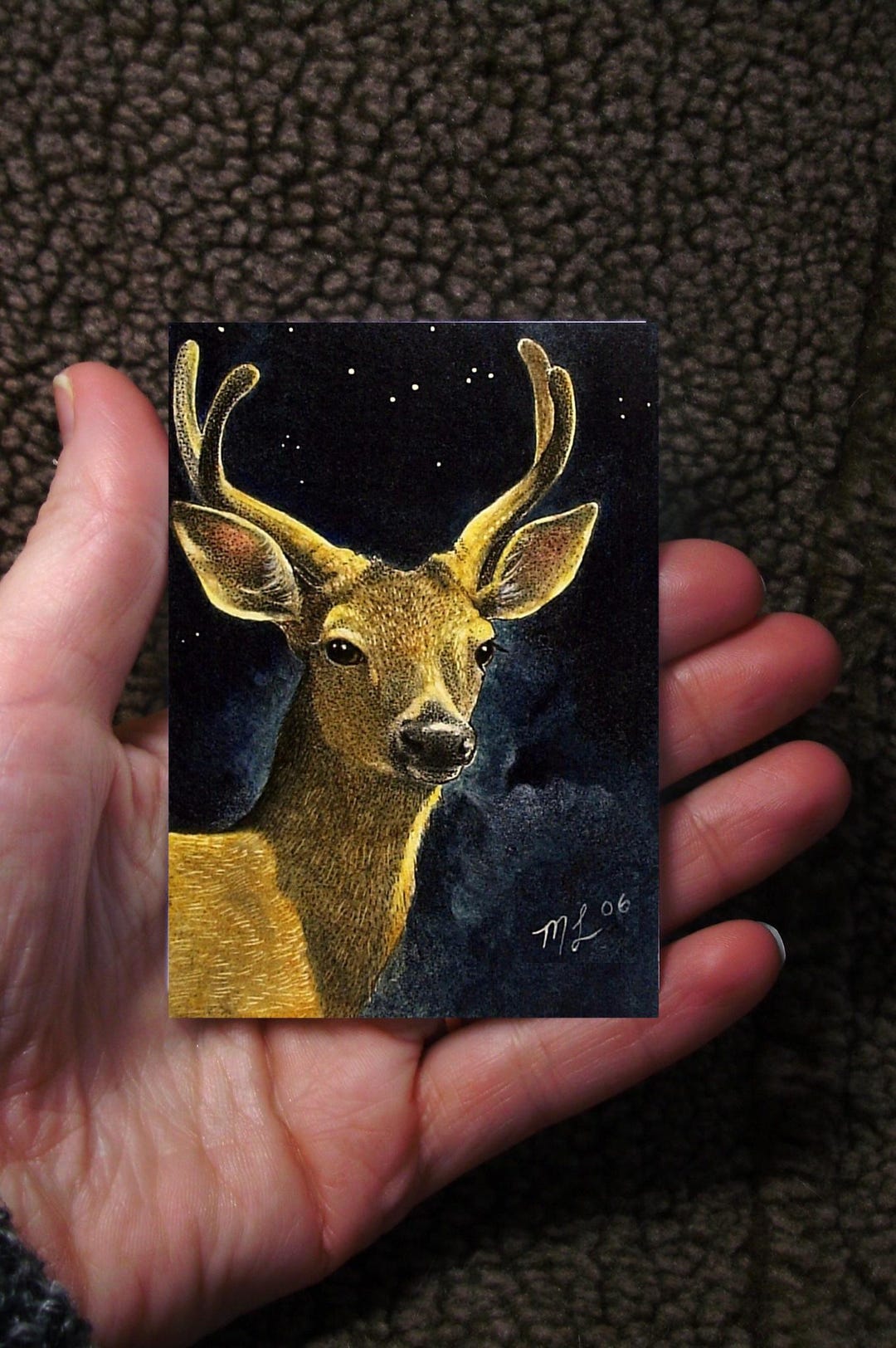 ACEO Deer Wildlife From Original Art by Melody Lea Lamb - Etsy