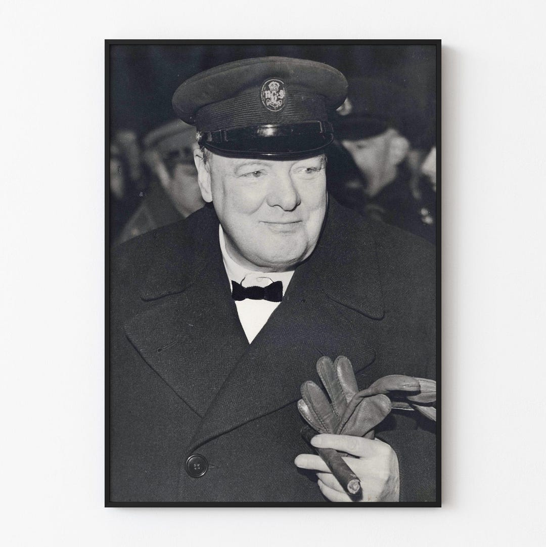 Portrait of Winston Churchill - Cover of "yank the Army Weekly," 1942 ...