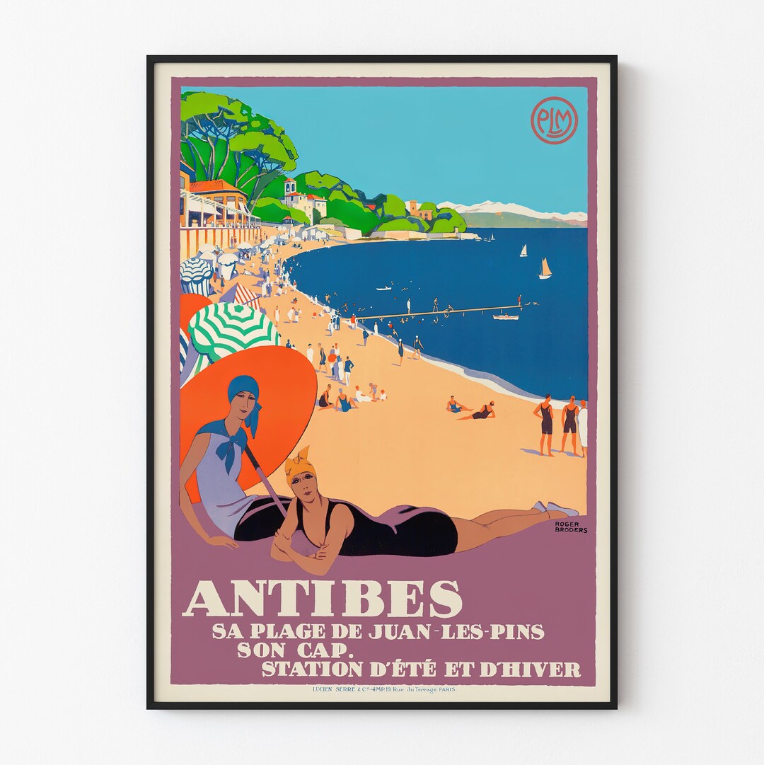 Antibes Reproduction of Old Poster - Etsy