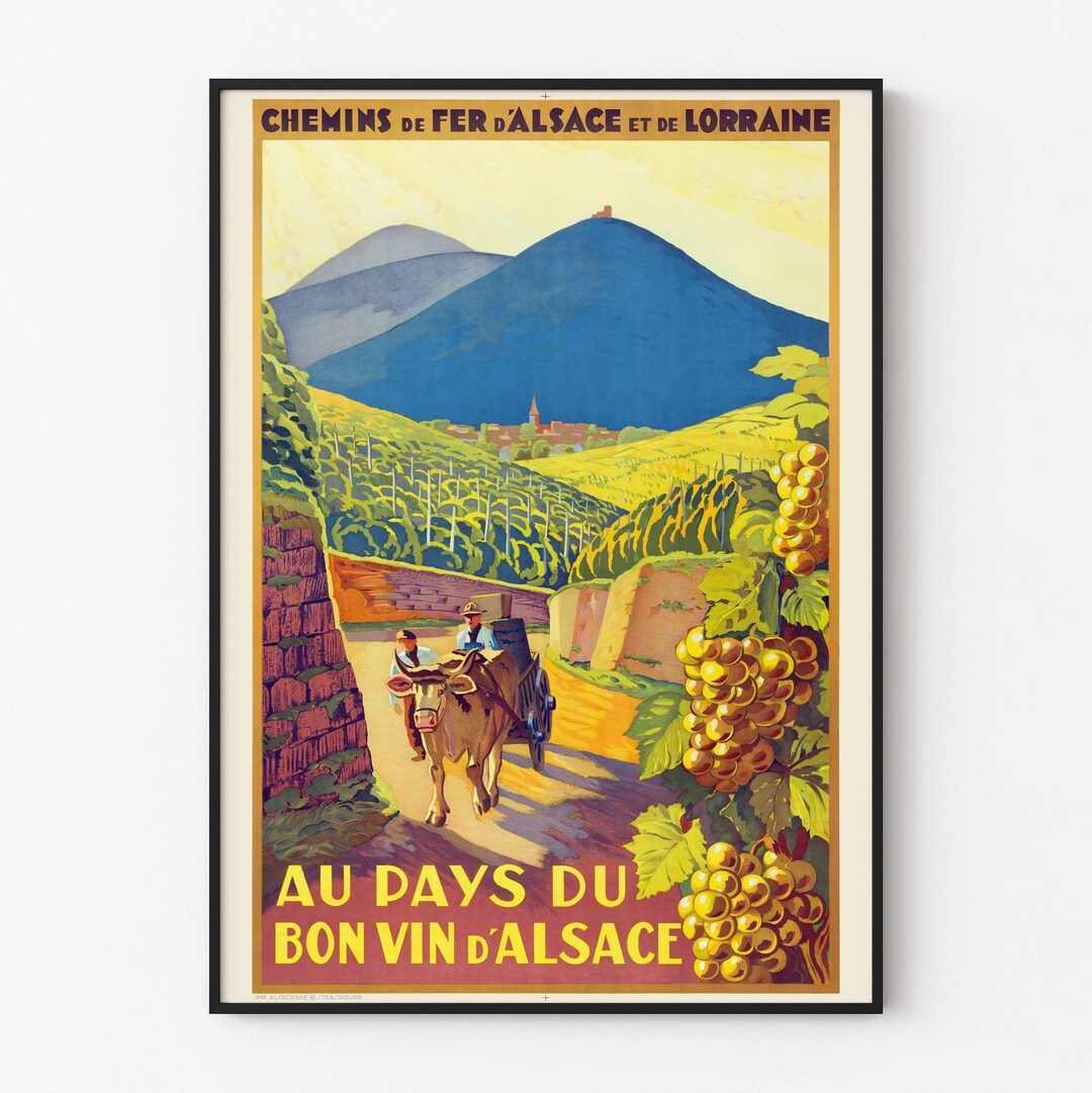 Alsace Wines Reproduction of Old Poster - Etsy