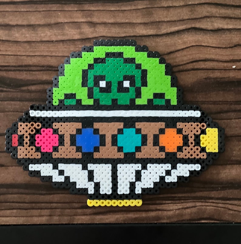 Kandi Necklace ~ Alien UFO Kandi Perler Bead Stencil ~ Rave Jewelry ...