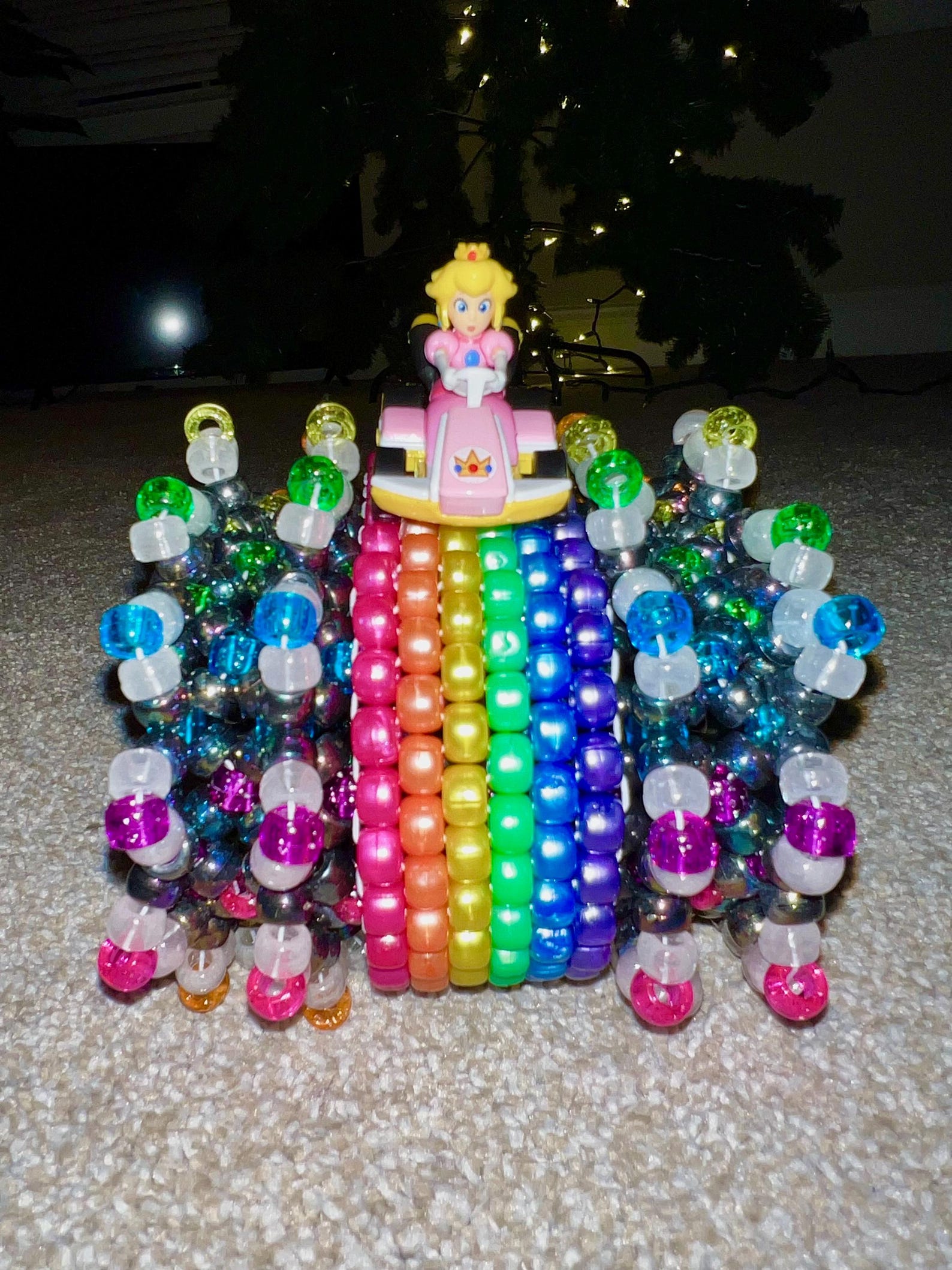 Kandi Bracelet ~ Rotating Mario Rainbow Road ~ Rave Jewelry ~ Festival ...