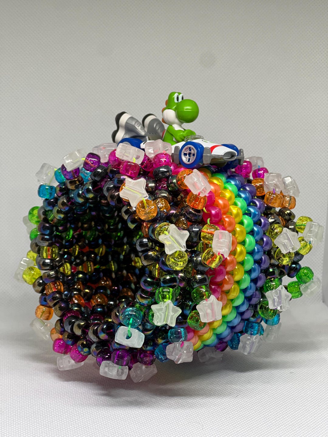 Kandi Bracelet ~ Rotating Mario Rainbow Road ~ Rave Jewelry ~ Festival ...
