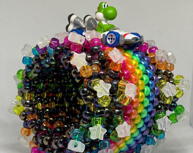 Kandi Bracelet ~ Rotating Mario Rainbow Road ~ Rave Jewelry ~ Festival ...