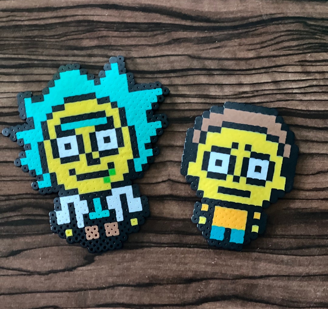Mini Rick and Morty Kandi Perler Bead Stencil - Etsy