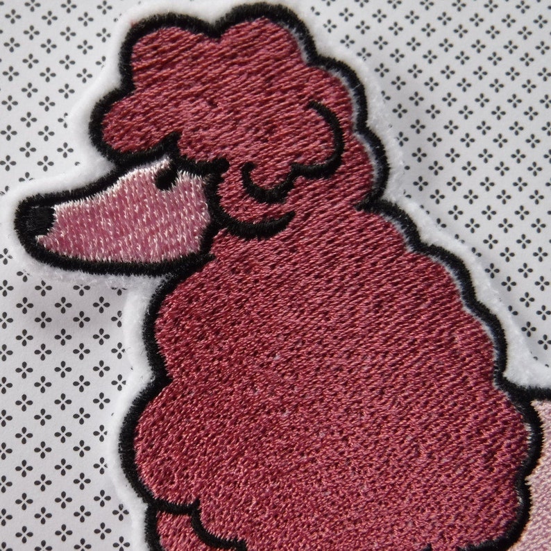 Pink Poodle Pink Iron on Patch Poodle Patch Poodle Skirt | Etsy