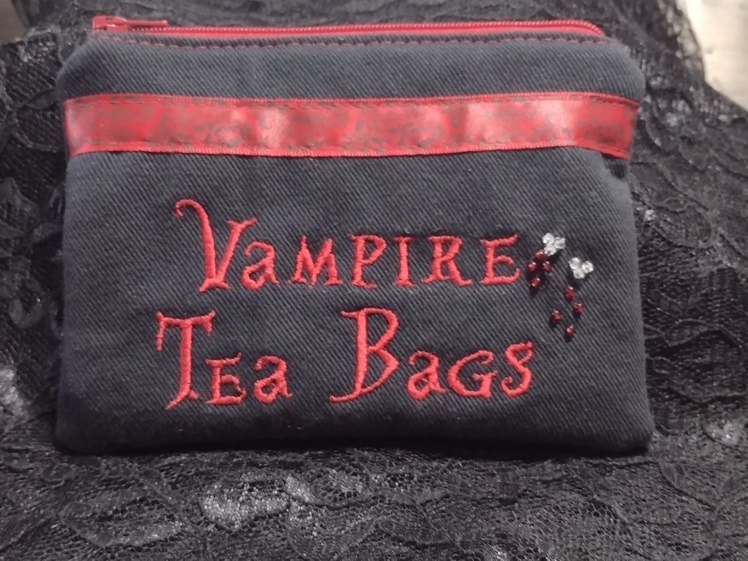 Gothic Bag, Zipper Bag, Vampire Tea Bags, Gothic Gifts, Gothic Vampire ...