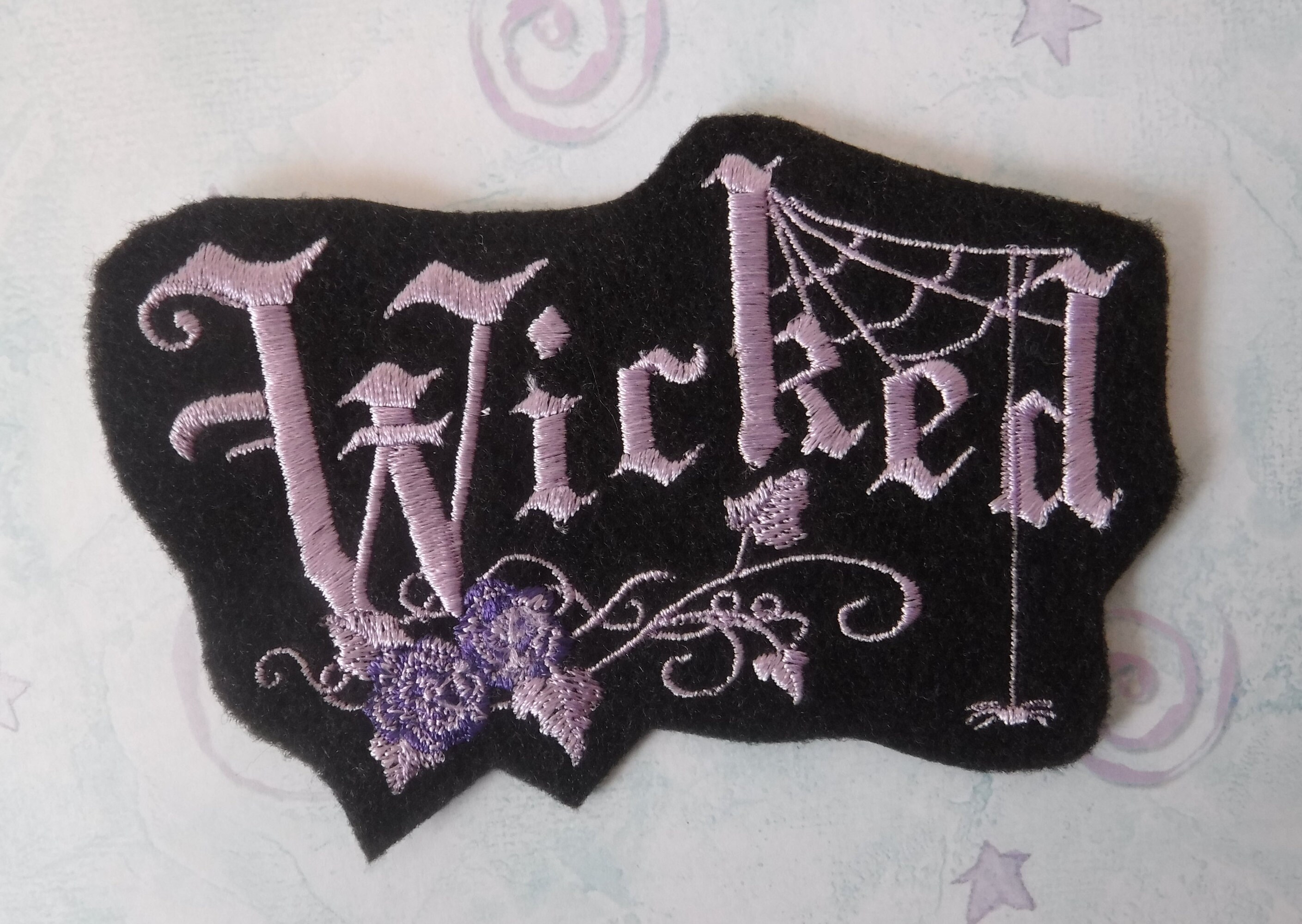 Purple Gothic, Purple Patch, Purple Applique, Gothic Patch, Gothic ...