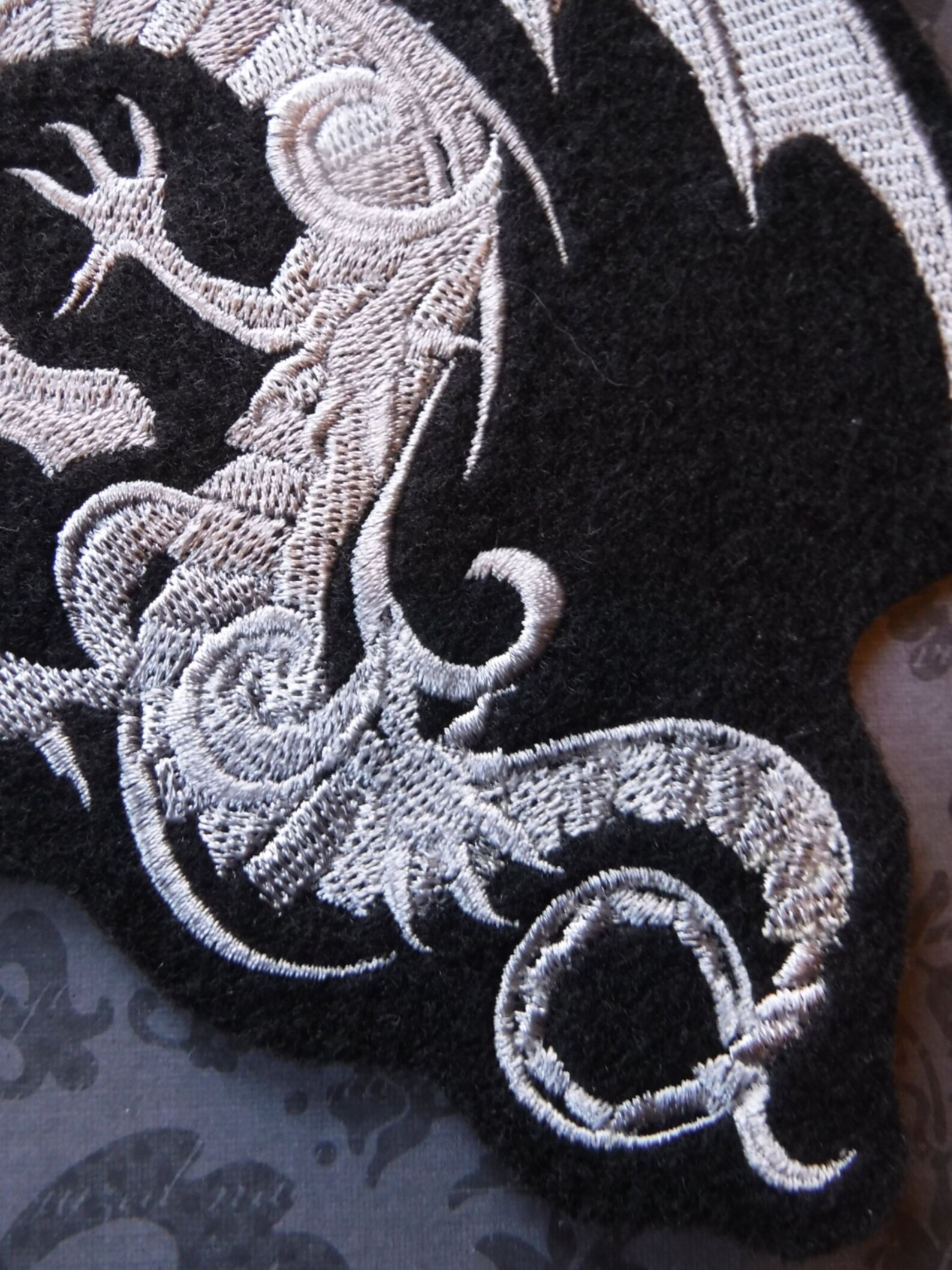 Dragon Patch Baroque Dragon Medieval Dragon Iron on Patch - Etsy