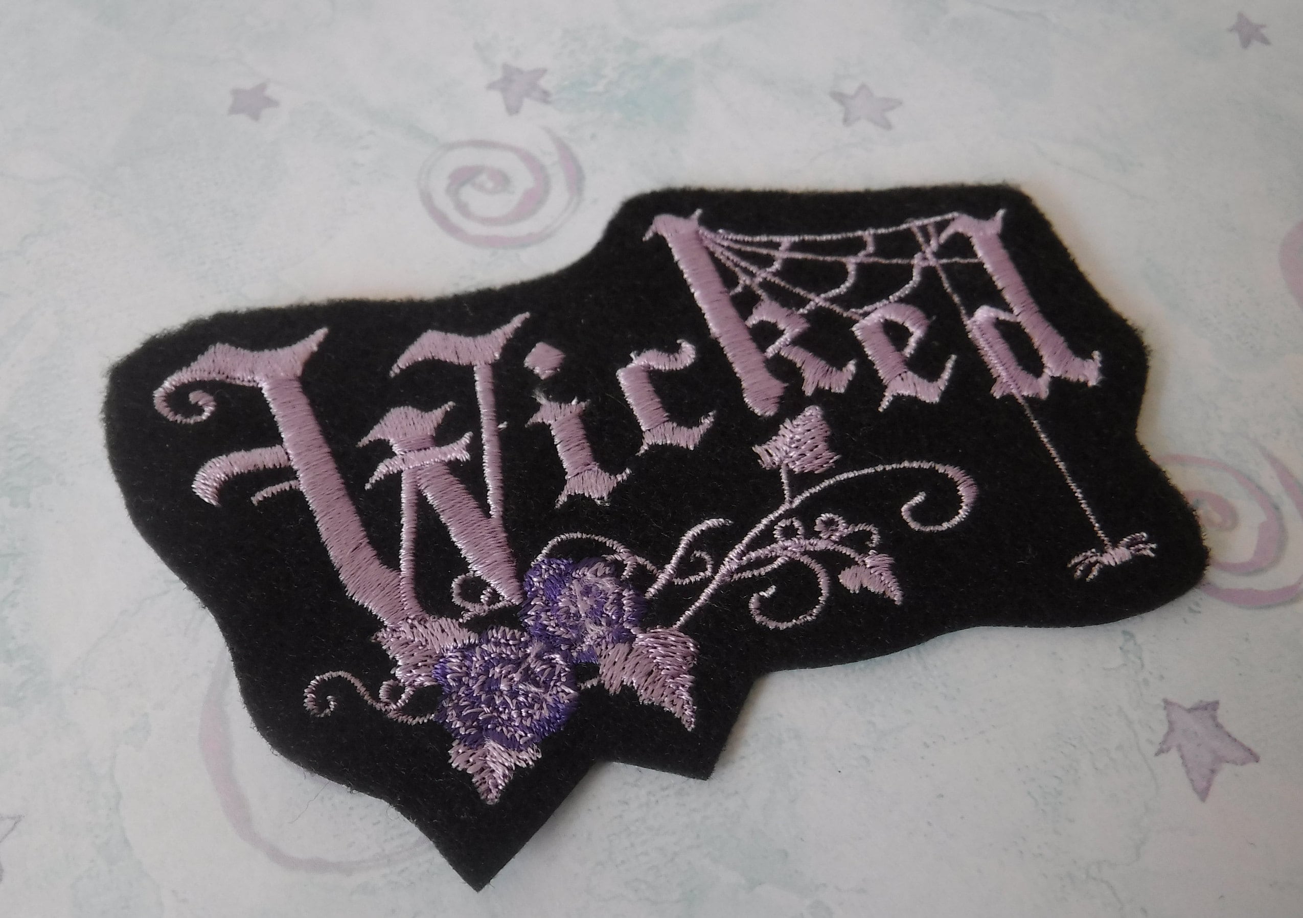 Purple Gothic Purple Patch Purple Applique Gothic Patch | Etsy