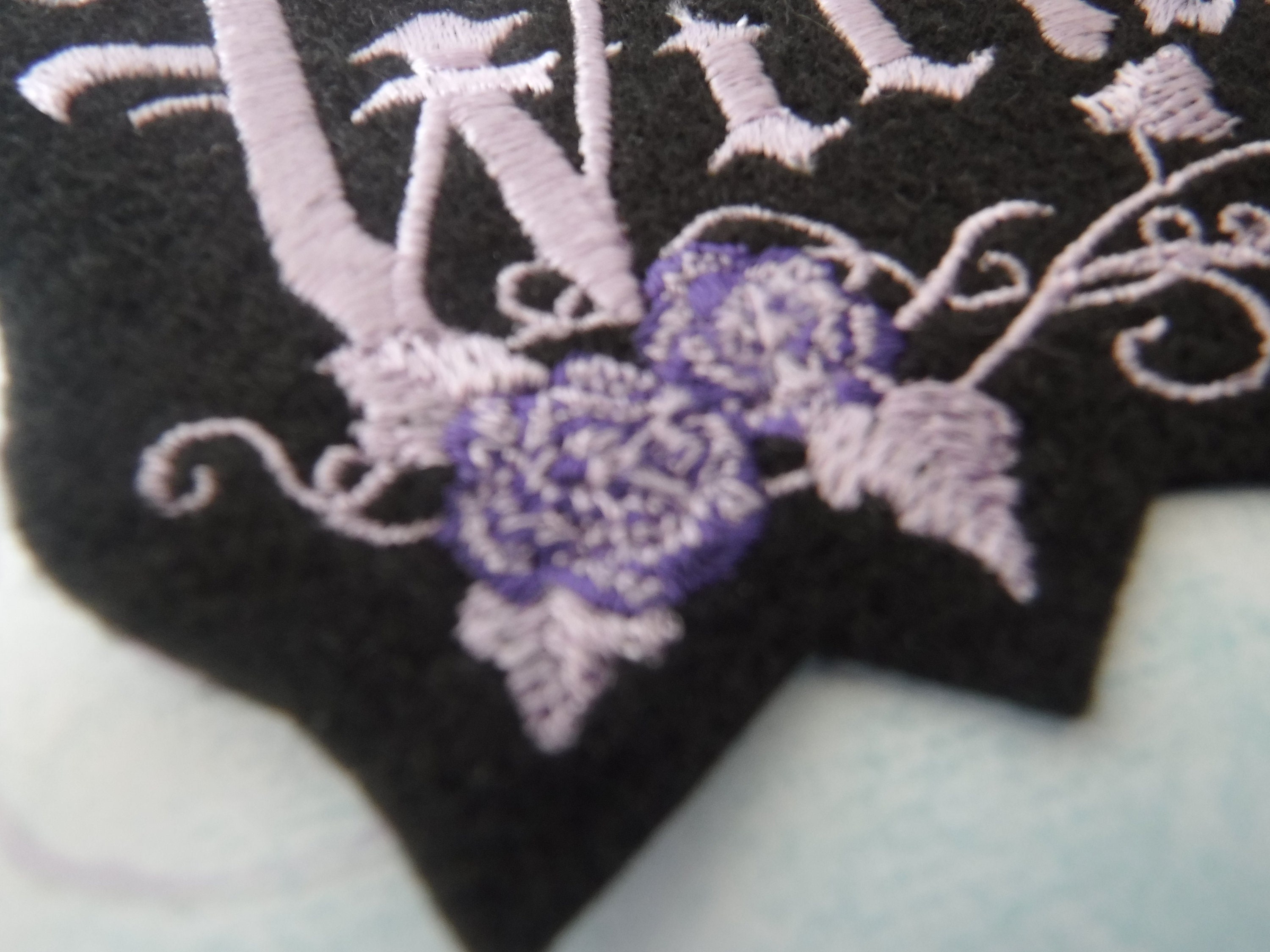Purple Gothic Purple Patch Purple Applique Gothic Patch | Etsy