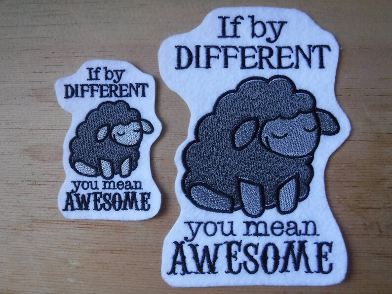 Black Sheep Black White Patch Black Embroidery Sheep Patch - Etsy