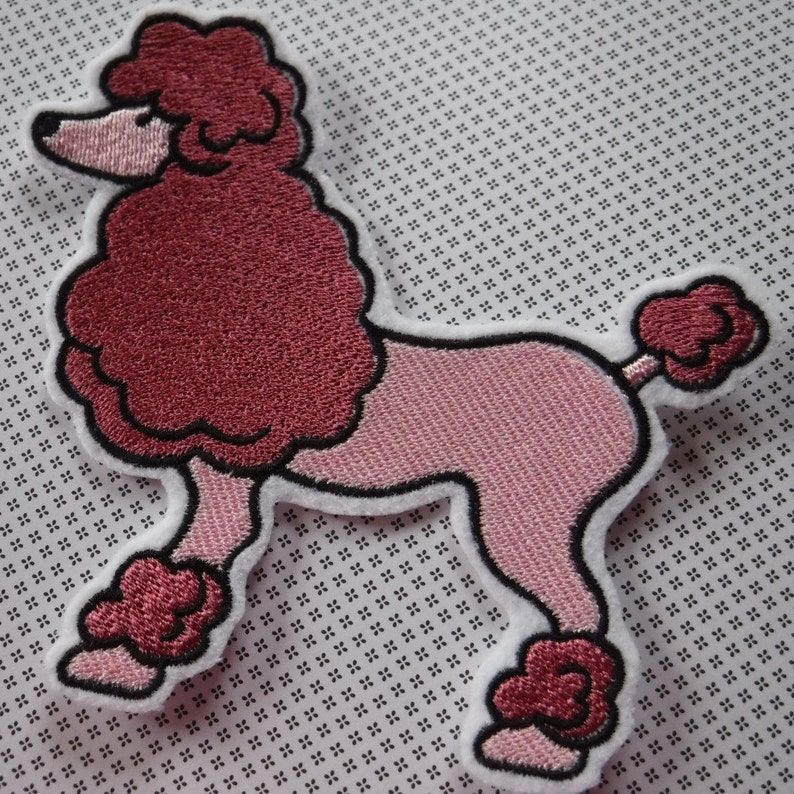 Pink Poodle Pink Iron on Patch Poodle Patch Poodle Skirt | Etsy
