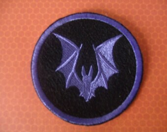 Embroidered Purple Bat Patch - Etsy