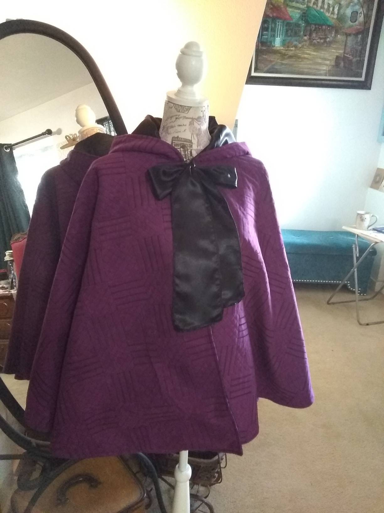 Victorian Cape Victorian Cloak Victorian Clothing Purple | Etsy