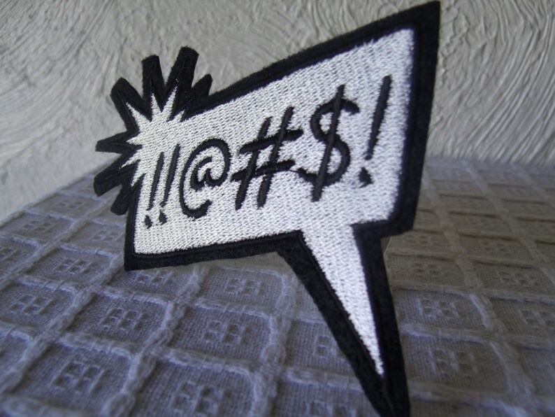 Comic Patch Comics Bubbles Comic Gifts Black White Patch | Etsy