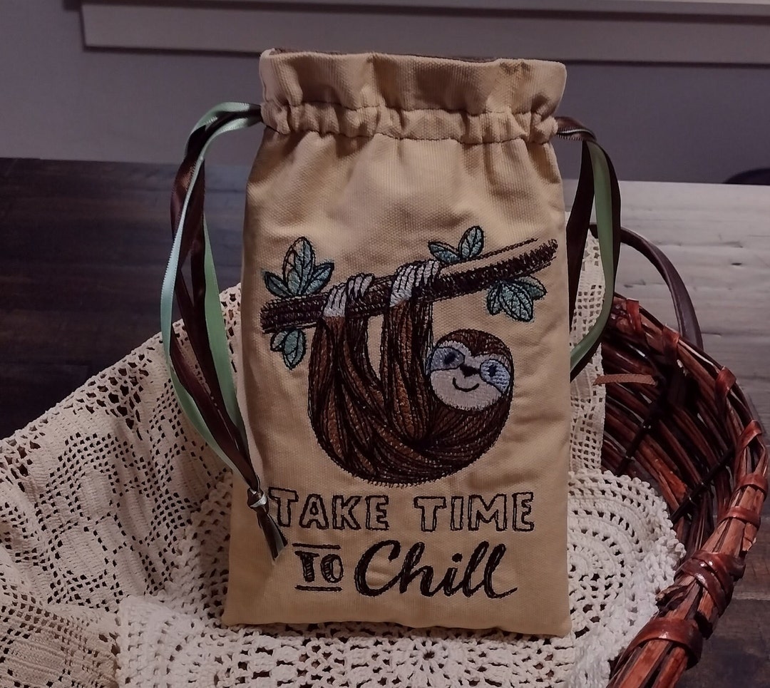 Sloth Bag, Sloth Gifts, Hanging Sloth, Tarot Bag, Drawstring Bag ...