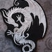 Dragon Patch, Baroque Dragon, Medieval Dragon, Iron on Patch, Gothic ...