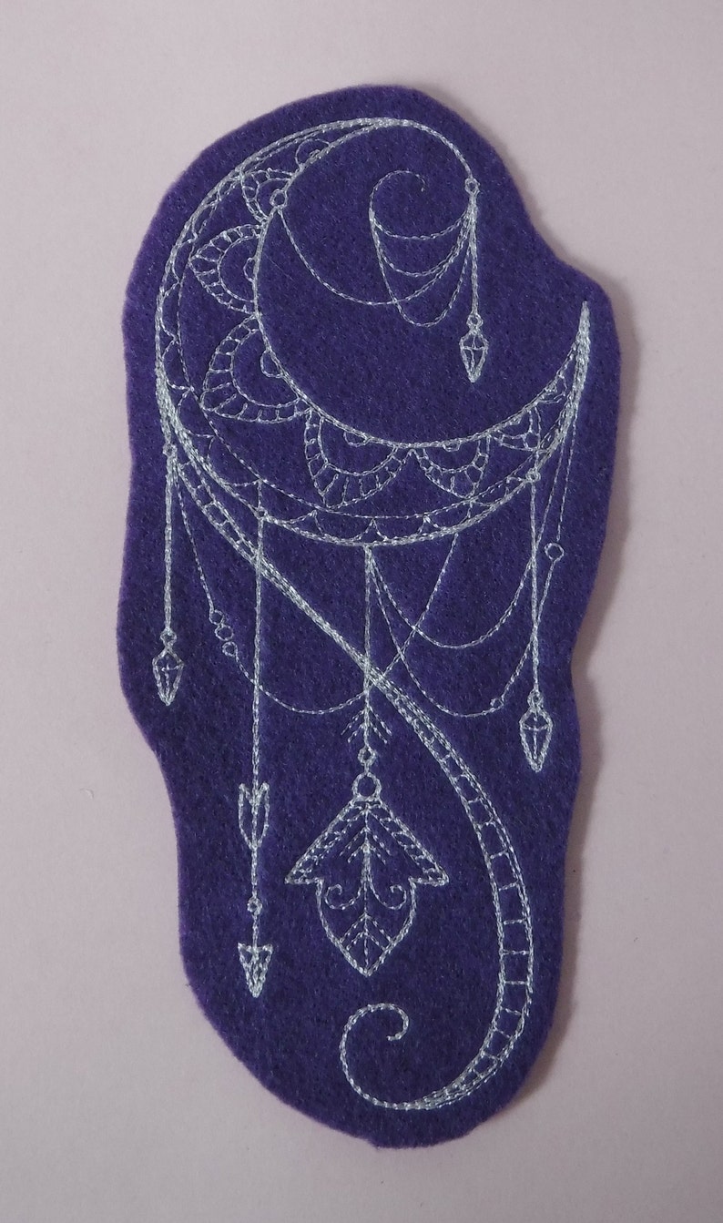 Moon Patch Crescent Moon Celestial Moon Iron On Patch Etsy
