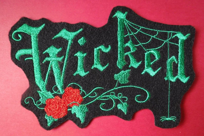 Wicked Patch, Wicked Gift, Wicked Witch, Iron on Patch, Gothic Patch ...