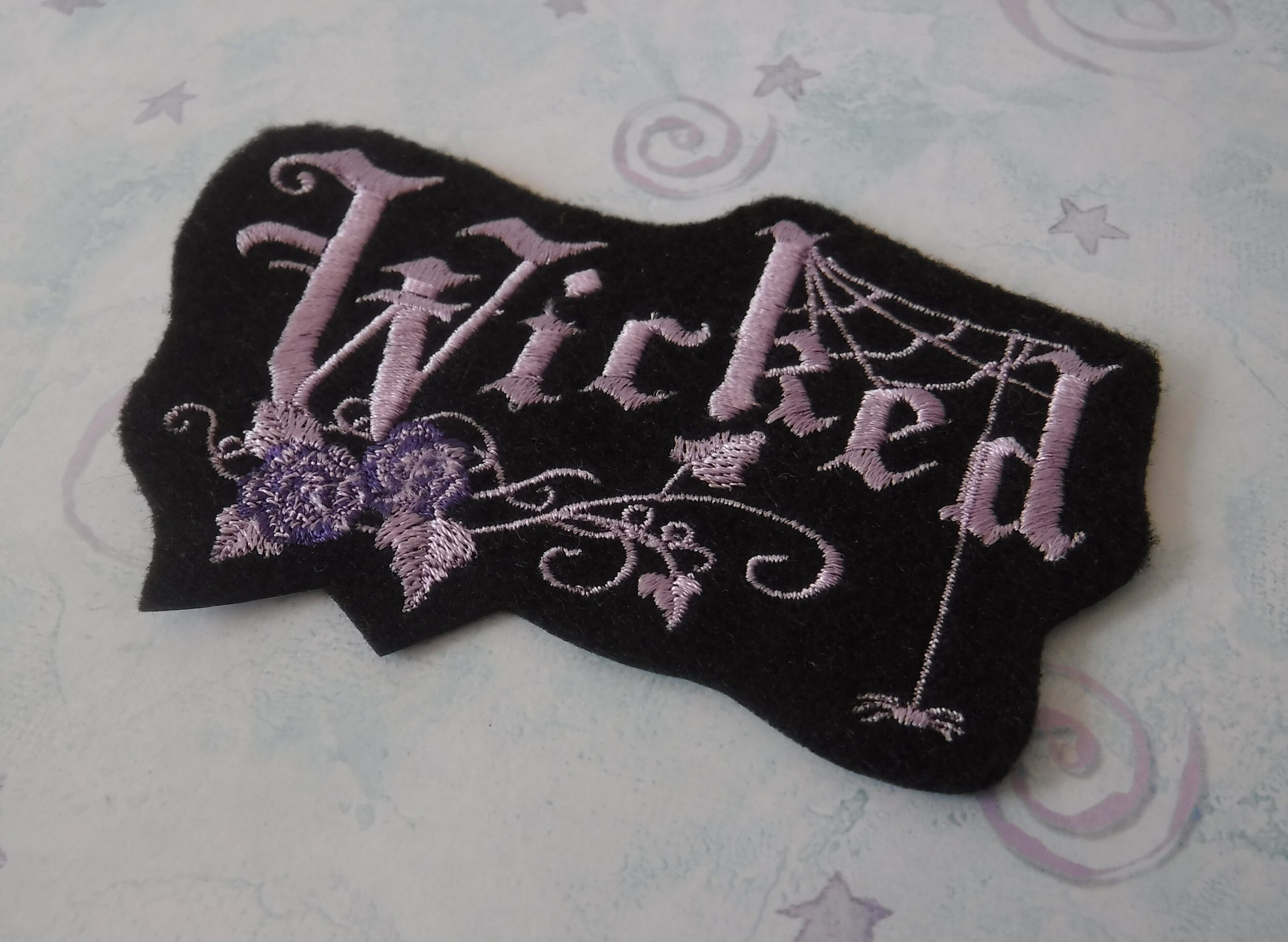 Purple Gothic Purple Patch Purple Applique Gothic Patch | Etsy