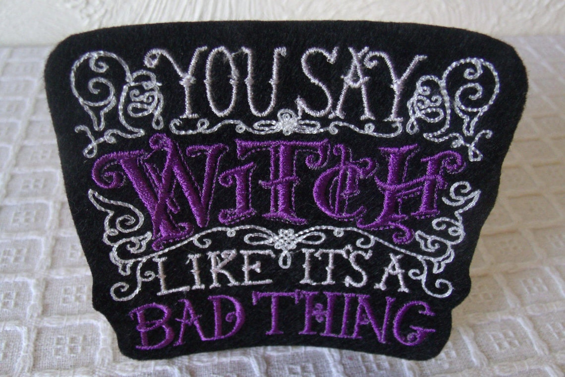 Witch Patch Witch Gifts Gothic Witch Black Iron on Patch - Etsy