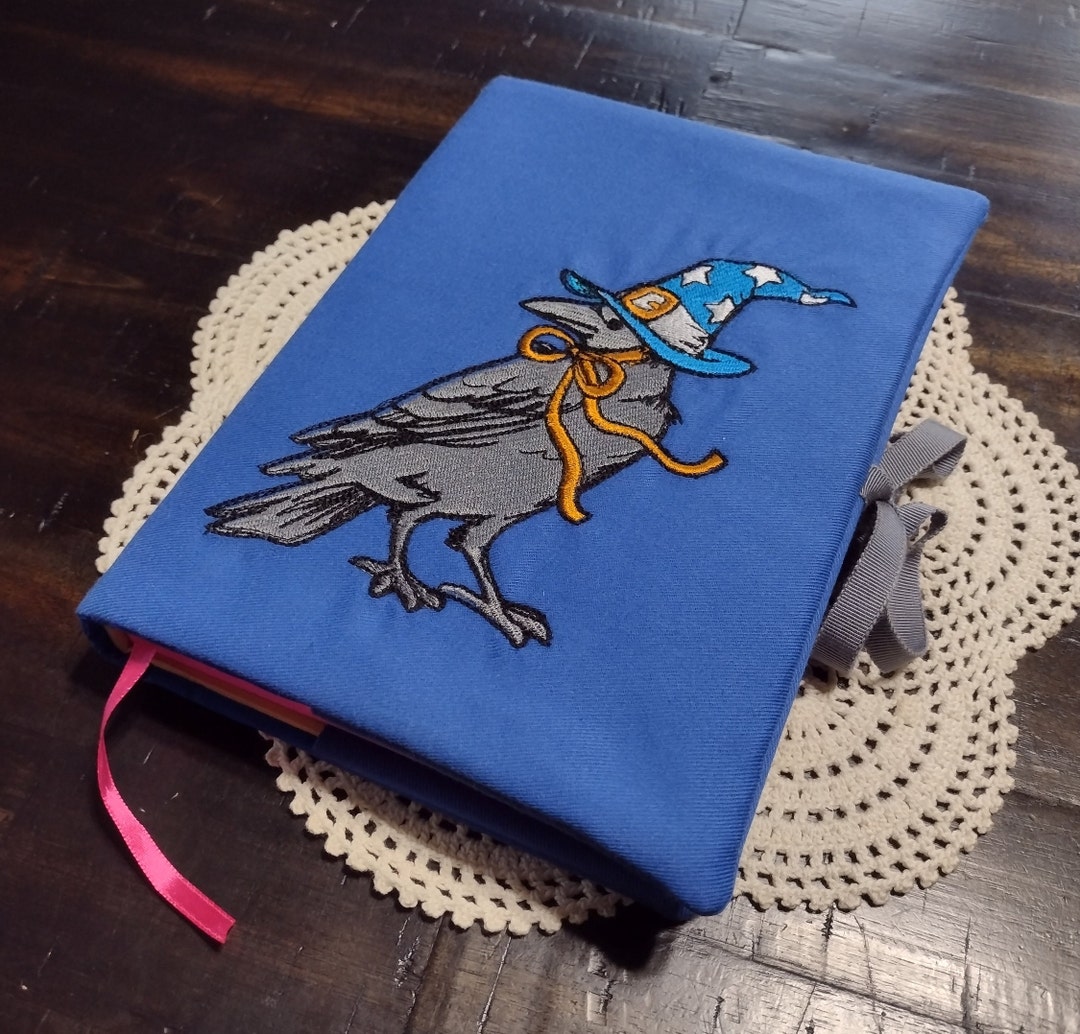 Embroidered Raven Witch Hat Journal: Blue Gothic Book of Shadows - Etsy