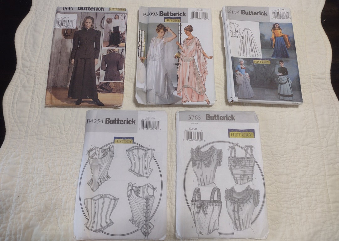 Butterick Sewing Patterns: Retro Corset, Western Wear, Edwardian (sizes ...