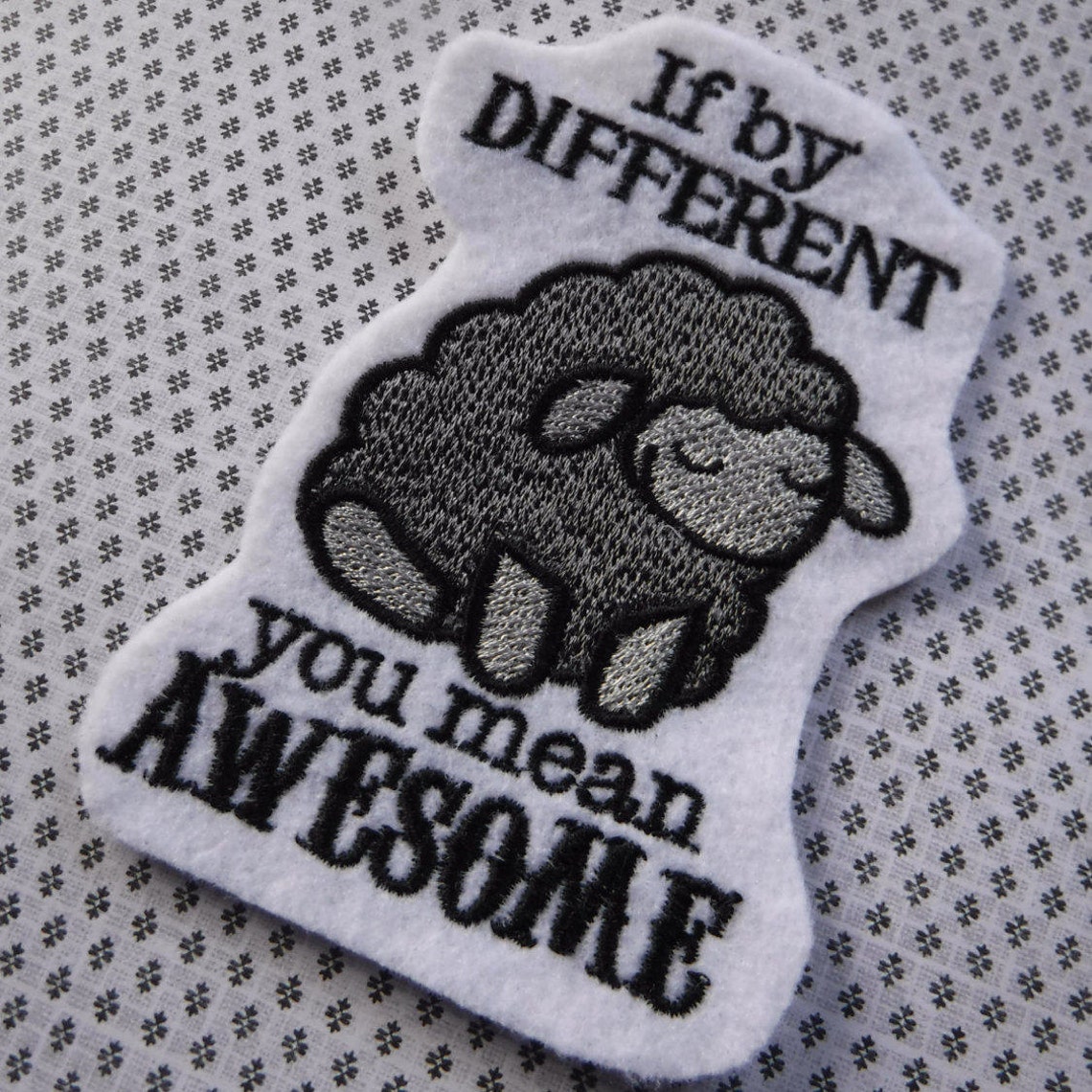 Black Sheep Black White Patch Black Embroidery Sheep Patch - Etsy