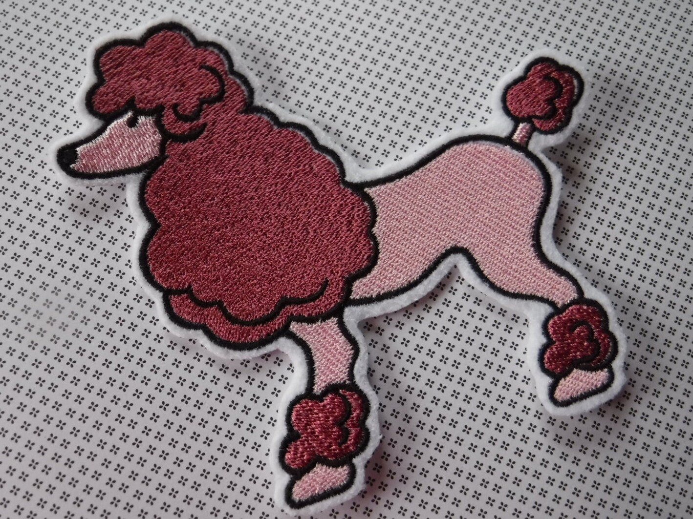 Pink Poodle Pink Iron on Patch Poodle Patch Poodle Skirt | Etsy