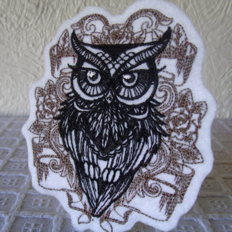 Owl Patch Barn Owl Owl Lover Gift Iron On Patch Animal | Etsy