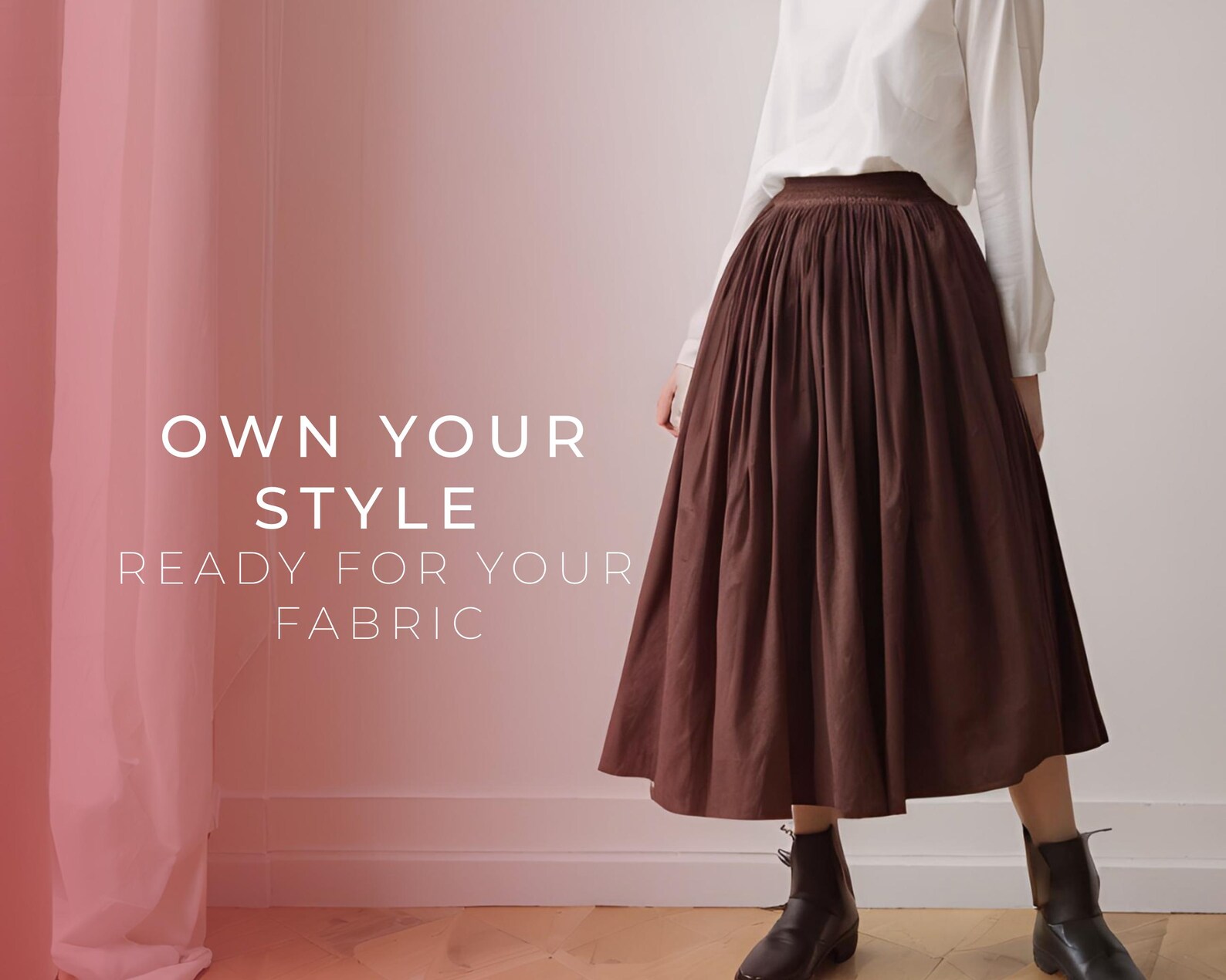 Vintage Linen Midi Skirt Sewing Pattern: Gathered Waist (PDF) - Etsy