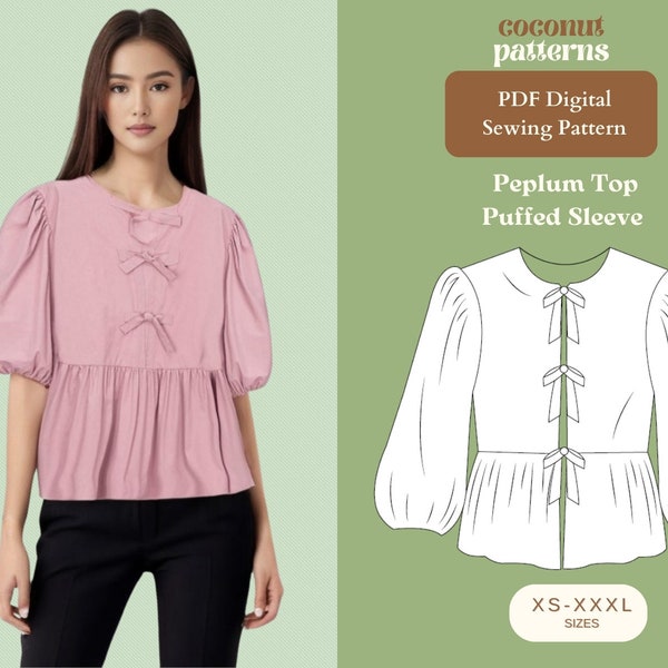 Puffed Sleeve Top - Etsy