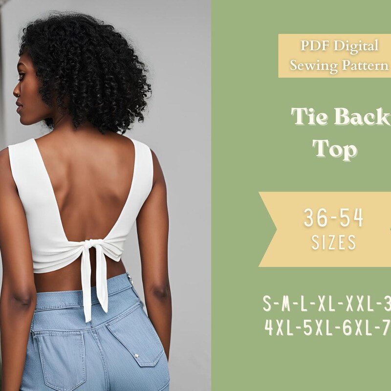 Tie Back Top Pattern - Etsy