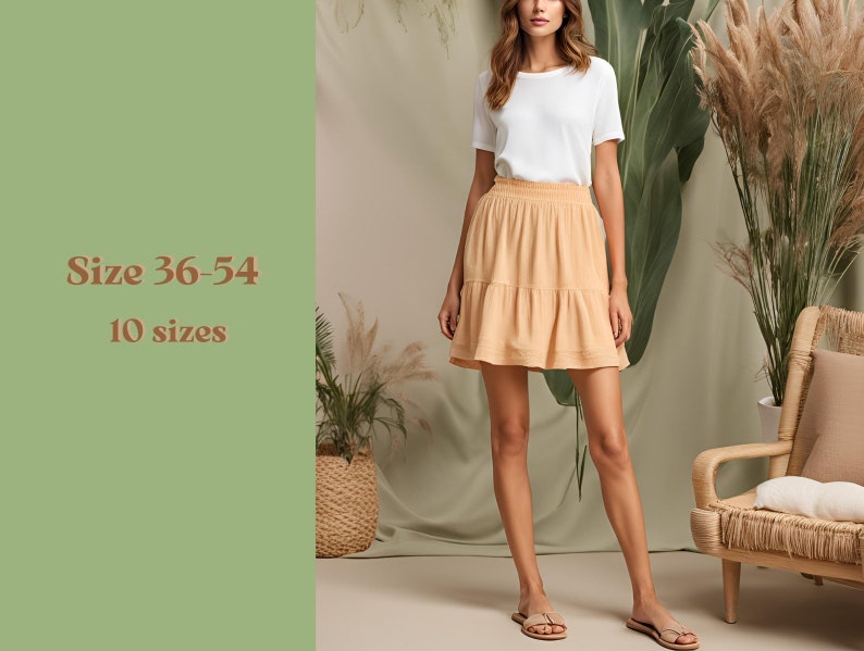 Mini Skirt Sewing Pattern PDF 36-54 Skirt Pattern Beginner Skirt ...