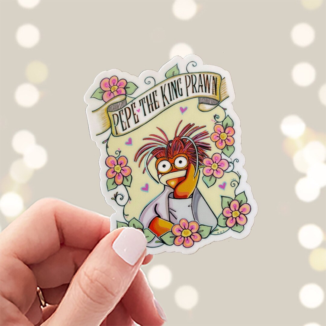 Pepé the King Prawn Satin Finish Vinyl Decal Muppet Sticker / - Etsy ...
