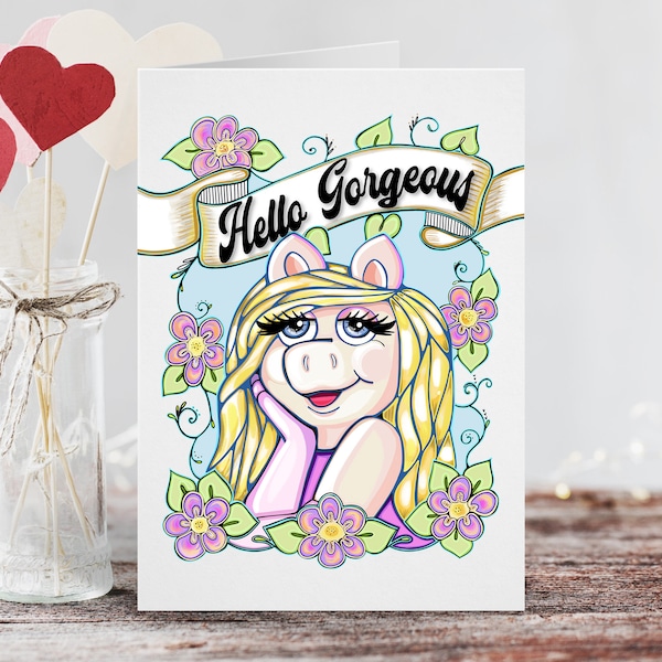 Miss Piggy Card - Etsy