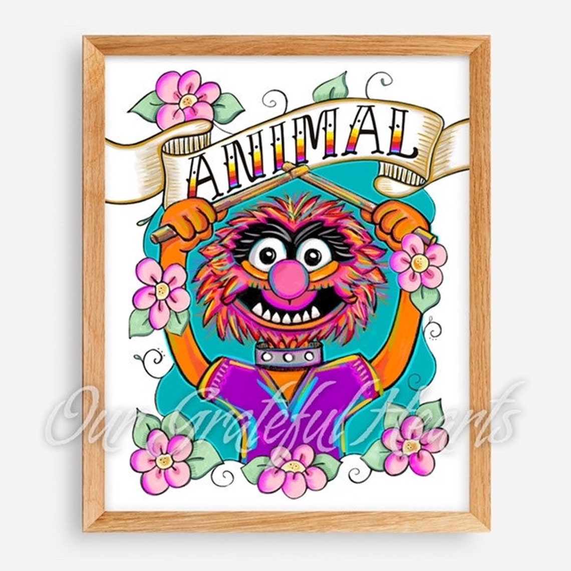 Animal / the Muppets / Muppet Fan Art / Fine Art Illustration - Etsy