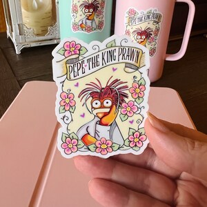 Pepé the King Prawn Satin Finish Vinyl Decal Muppet Sticker / Muppet ...