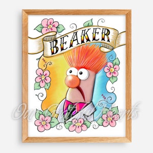 Beaker/ the Muppets / Muppet Fan Art / Fine Art Illustration / - Etsy