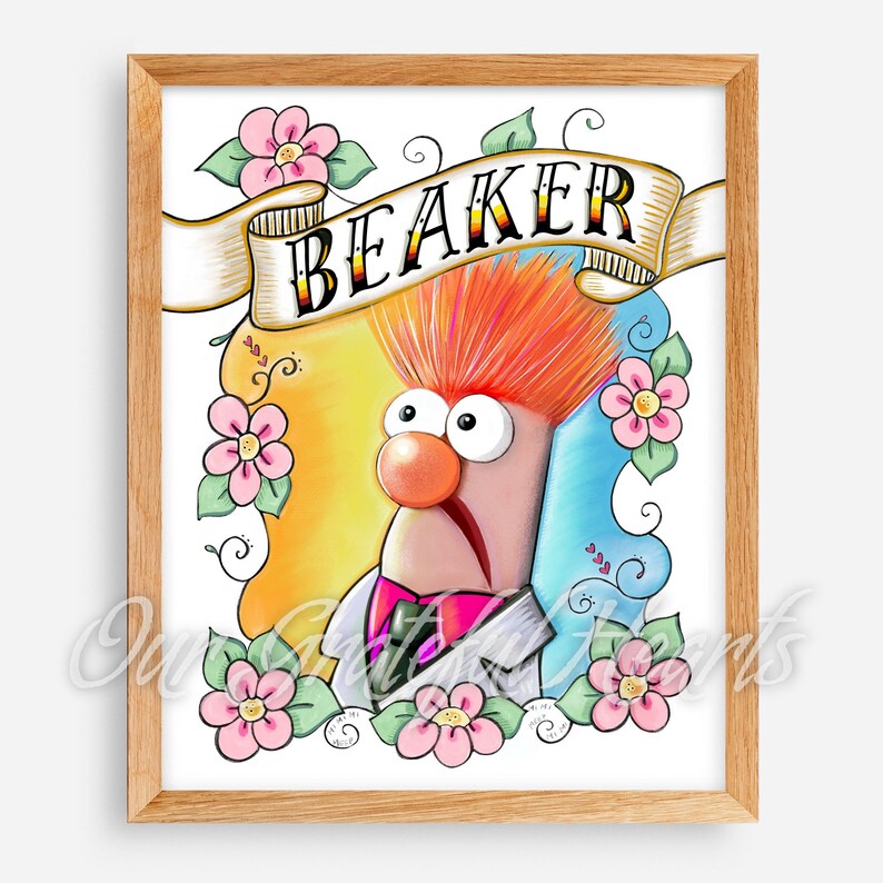 Beaker/ the Muppets / Muppet Fan Art / Fine Art Illustration / - Etsy