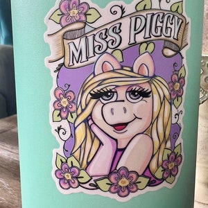 Miss Piggy Satin Vinyl Decal Sticker / Water Bottle / Bullet Journals ...