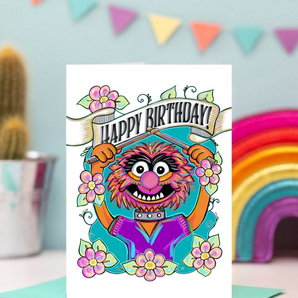 Muppet Animal Card - Etsy