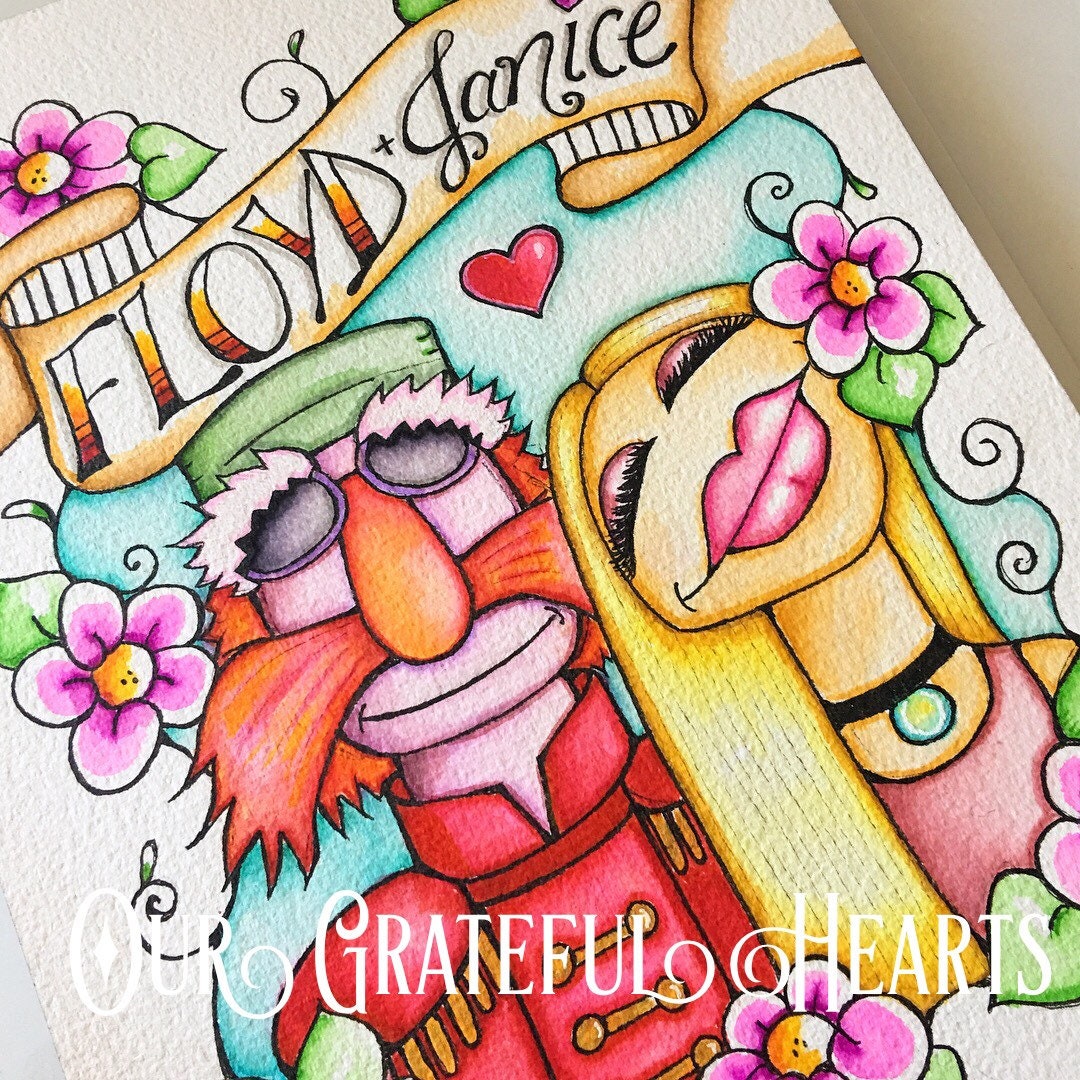 Floyd Pepper and Janice / the Muppets / the Electric Mayhem / - Etsy