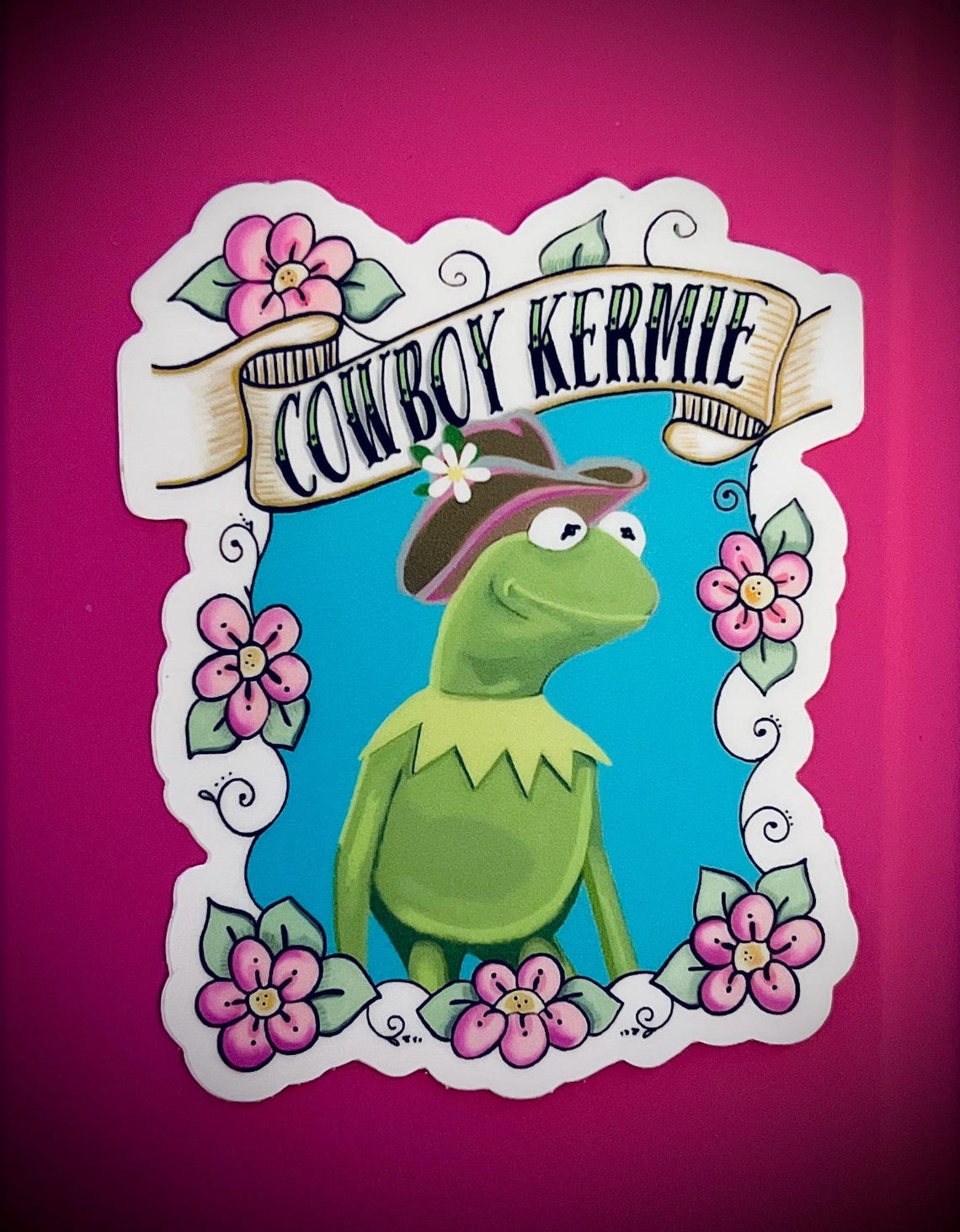 Cowboy Kermit Vinyl Decal Sticker - Etsy