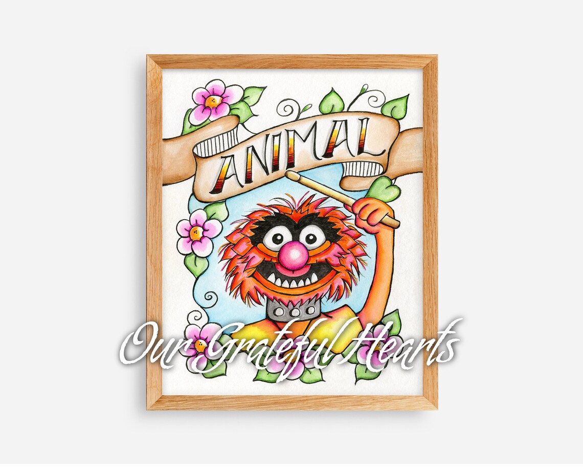 Animal / the Muppets / Muppet Fan Art / Fine Art Illustration | Etsy